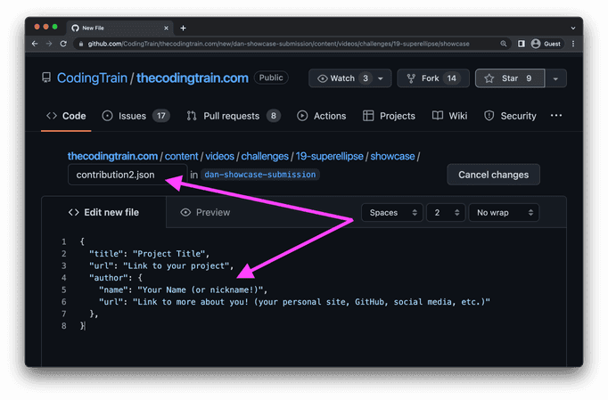 Passenger Showcase Guide / The Coding Train